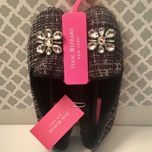 Isaac Mizrahi | Shoes | Isaac Mizrahi Grey Tweed Rhinestone Slippers ...